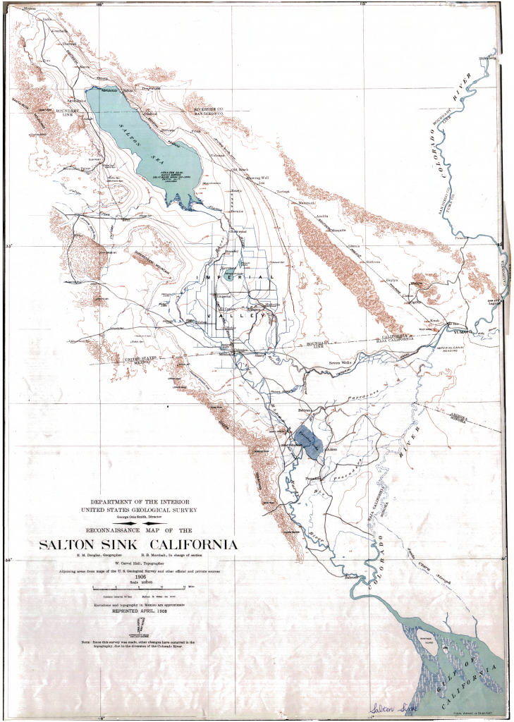 Salton Sink Map - 1906 - Life of the Salton Sea